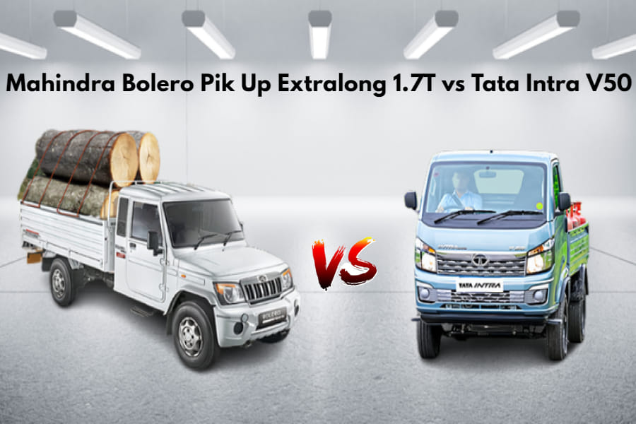 Bolero Pik Up Extralong 1.7T vs Tata Intra V50 Spec Comparison