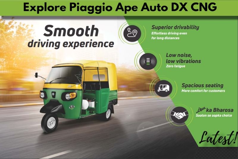 Piaggio Ape Auto DX CNG With 230cc Engine, Constant Mesh 4-Speed ...