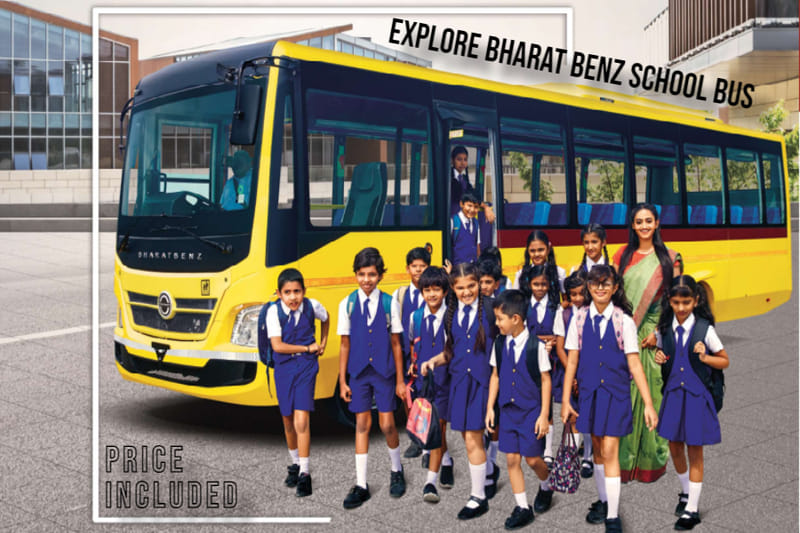 BharatBenz School Bus With Proven 4D34i Diesel Engine, 6-Speed ...