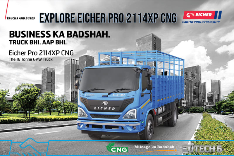 Eicher Pro 2114XP CNG 6 Tyre Truck With E494 TCIC CNG Engine, ET50S7 ...