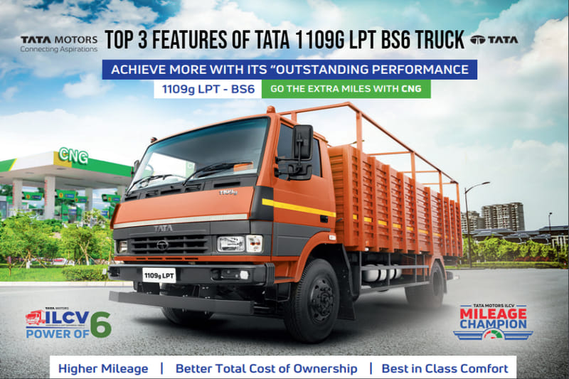 Top 3 Features Of Tata 1109 g LPT BS6 Truck With Tested And Proven CNG ...