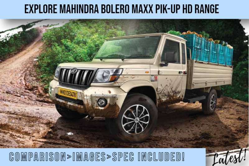 Mahindra Bolero Maxx Pik-Up HD Range With m2Di 4-Cylinder, 2523 cm3 Diesel Engine, Height ...