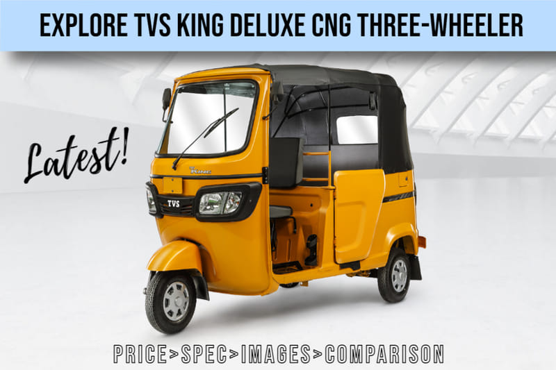 TVS King Deluxe Auto With Reliable CNG Powertrain, Fuel Level Indicator ...