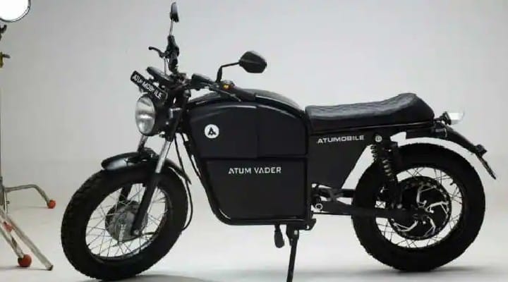 Atum Vader Cafe Racer Electric Bike Launched With 100 Km Range, Priced ...
