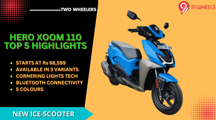 Hero Xoom 110 Price - Images, Colours & Reviews-91Wheels