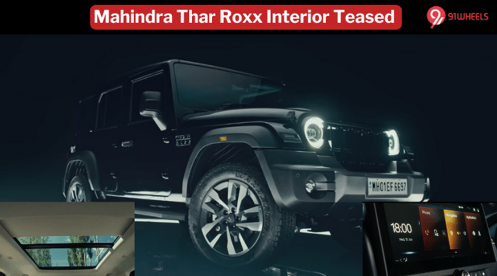 Mahindra Thar Roxx Interior Teased, To Get Panoramic Sunroof, Harmon ...