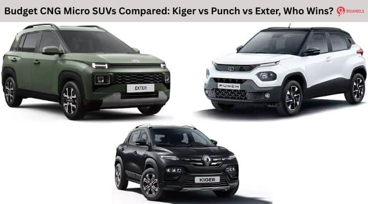 Budget CNG Micro SUVs Compared: Kiger vs Punch vs Exter, Who Wins?