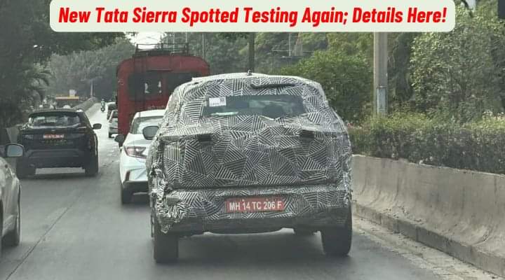 New Tata Sierra Spotted Testing Again; Details Here!