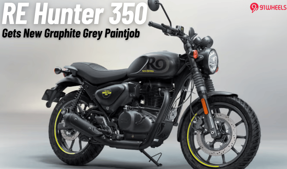 Royal Enfield Hunter 350 Gets New Graphite Grey Paint Job