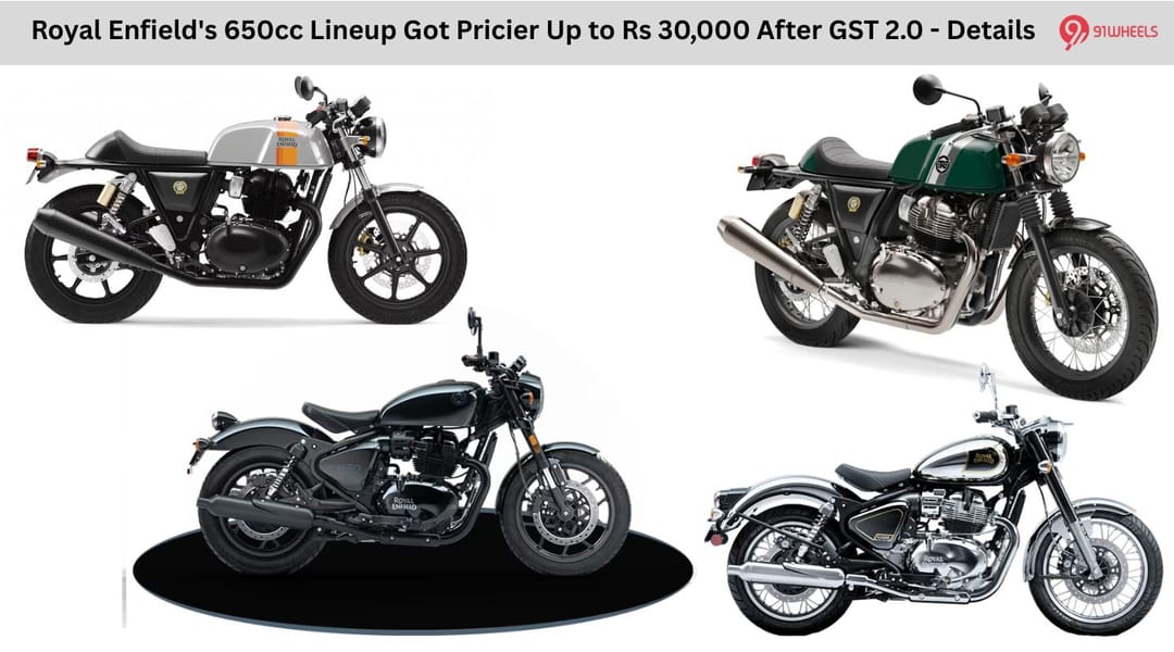 Royal Enfield's 650cc Lineup Got Pricier Up to Rs 30,000 After GST 2.0 ...