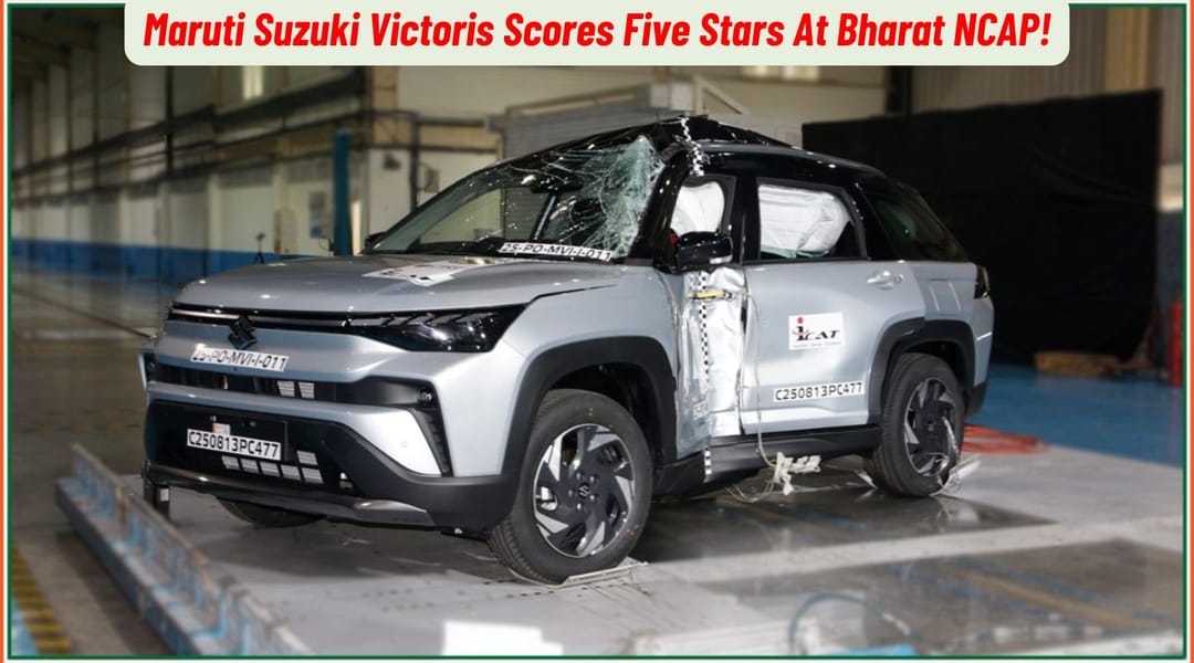 Maruti Suzuki Victoris Scores Five Stars At Bharat NCAP!