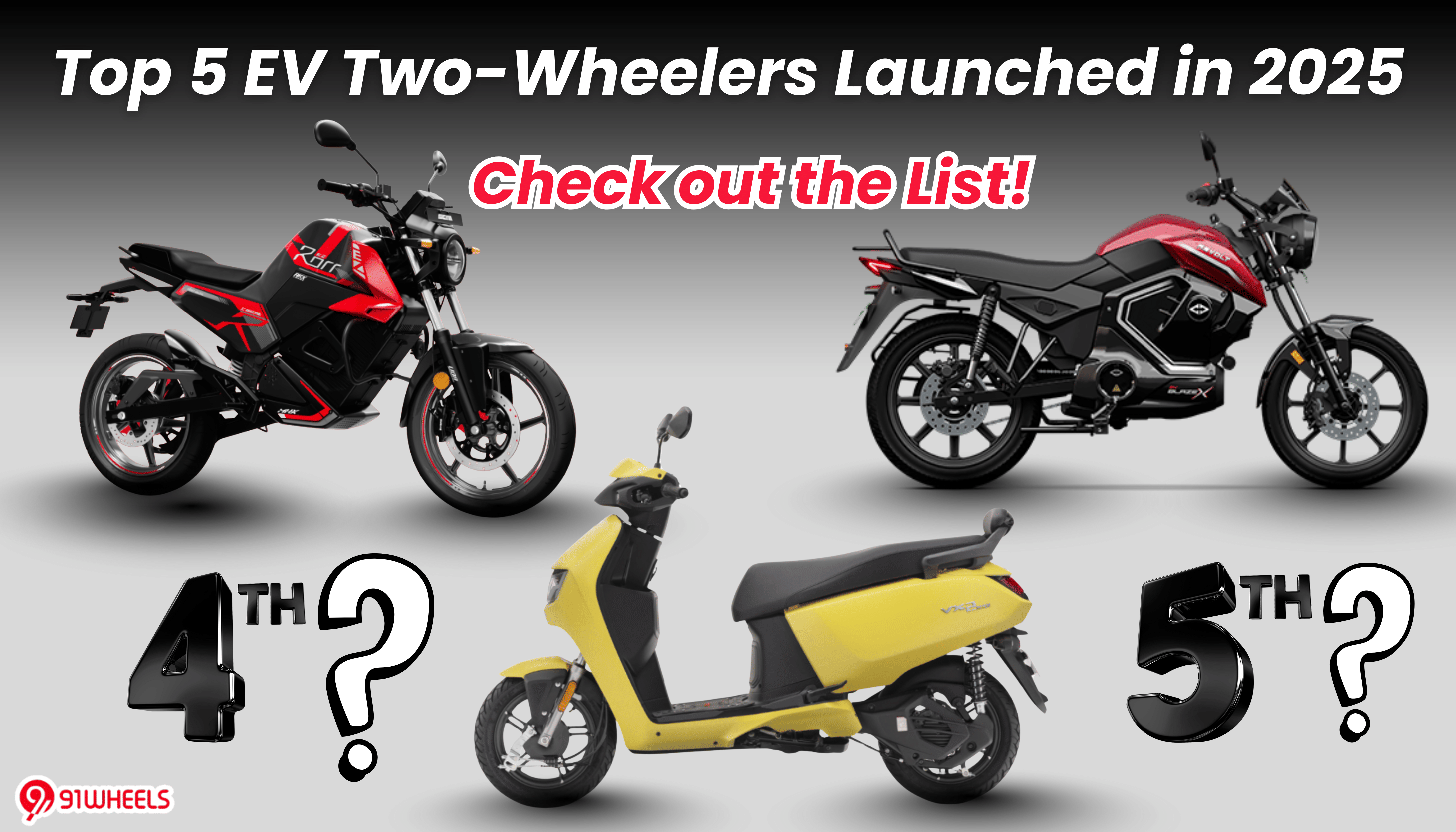 Top 5 EV Two-Wheelers Launched This Year: Check out the List!